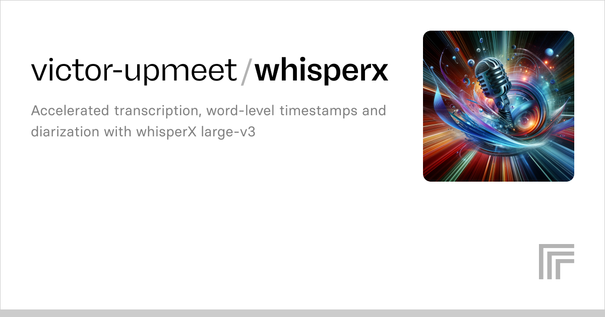 Examples – victor-upmeet/whisperx | Replicate