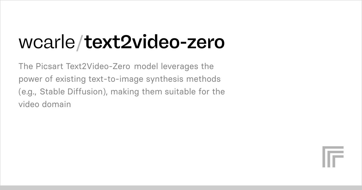 wcarle/text2video-zero | Run with an API on Replicate